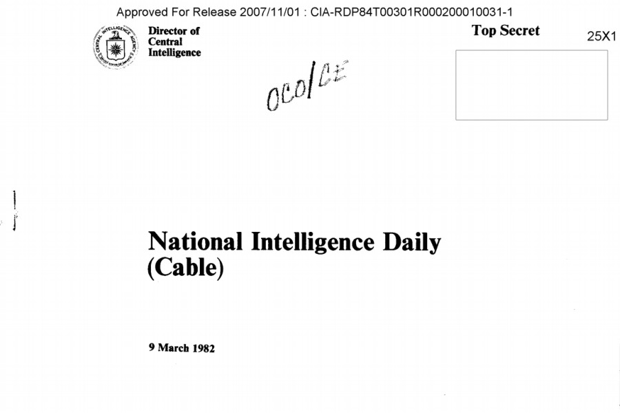 National Intelligence Daily (NID) Reports – Open INT