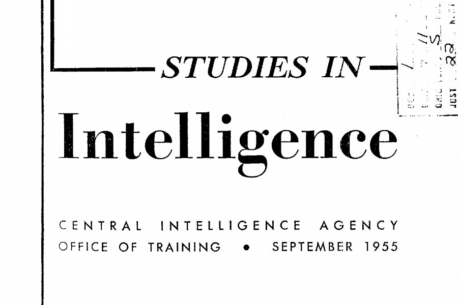 ‘Studies in Intelligence’ article index – Open INT